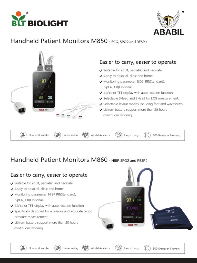Biolight M800 850 860 880 Brochure (2022) | PDF | Liquid Crystal ...