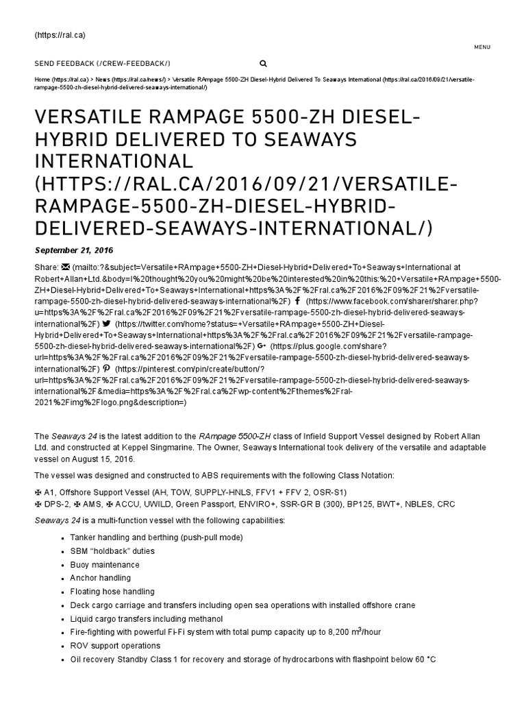 Seaways 24 | PDF | Marine Propulsion | Deck (Ship)