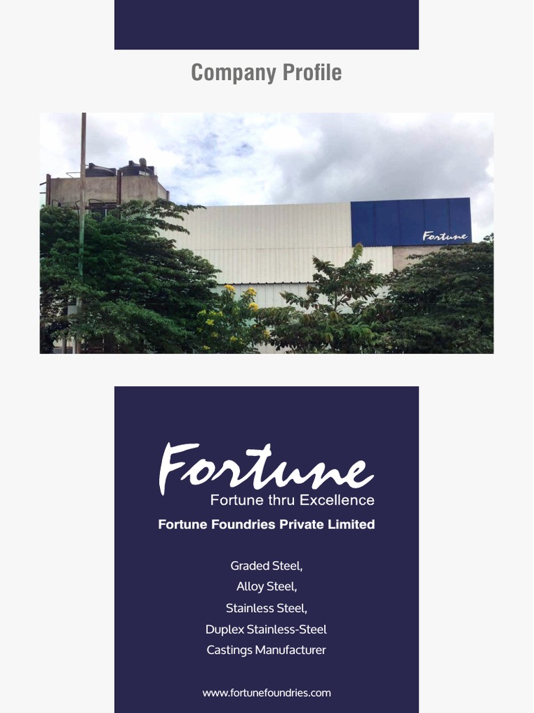 Fortune Foundry Pvt Ltd General Engg Pdf Stainless Steel Foundry