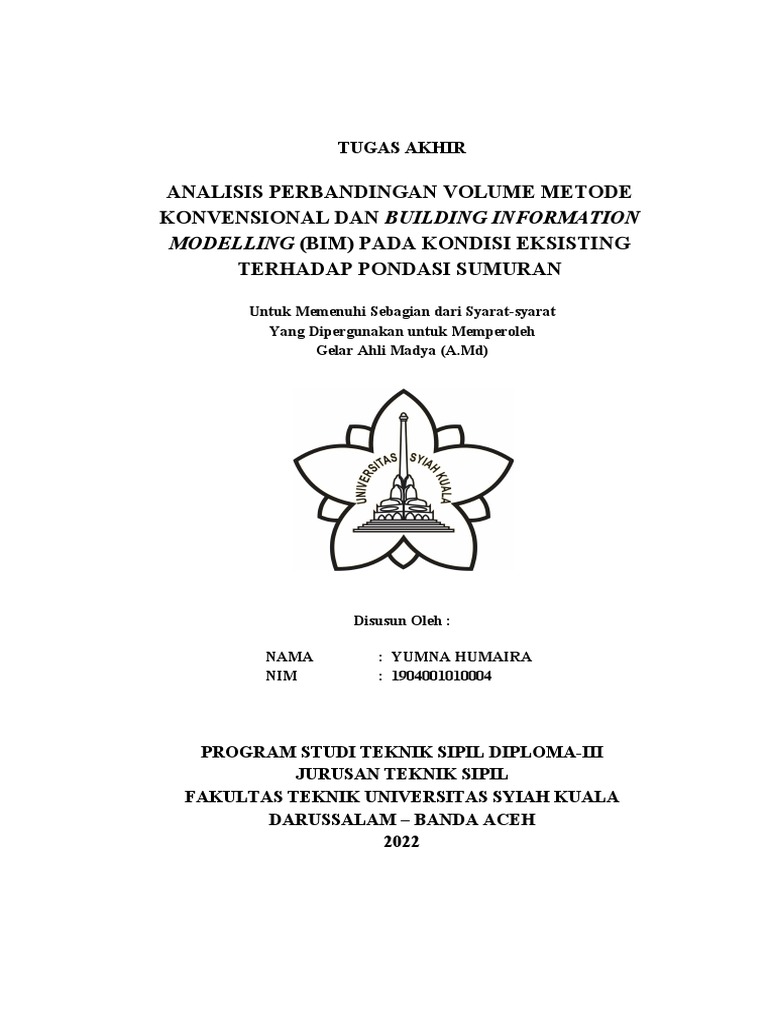 Analisis Perbandingan Volume Metode Konvensional dan Building Information Modelling (BIM) pada ...