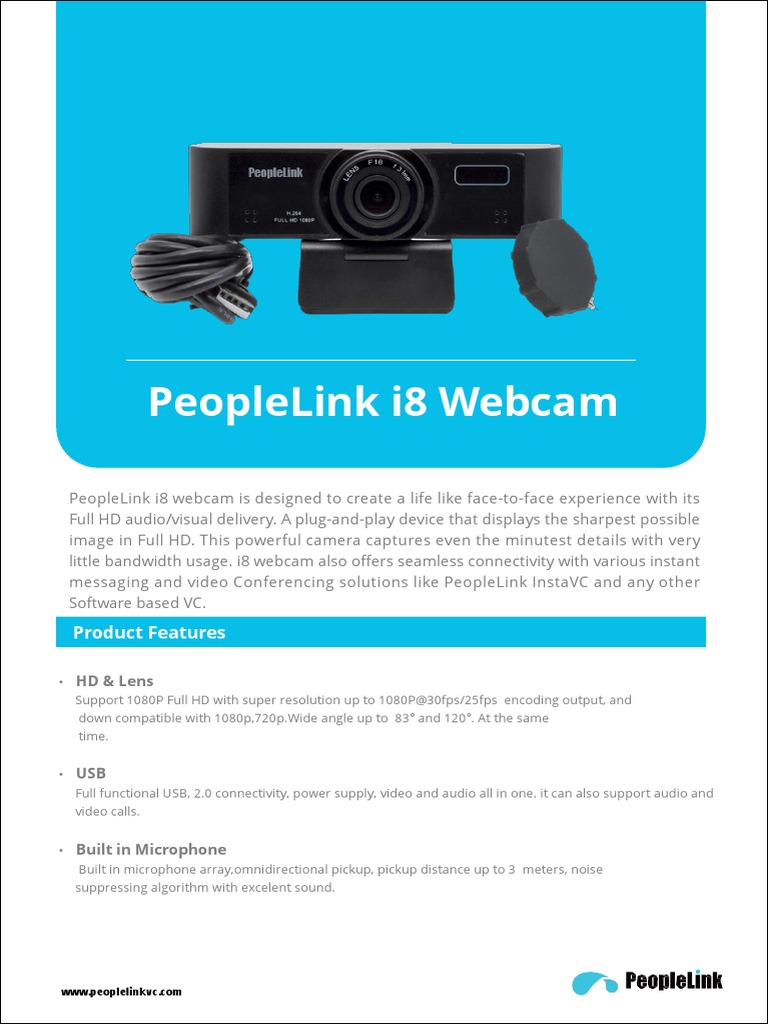 PeopleLink I8 Webcamera | PDF | Electronics | Information And Communications Technology