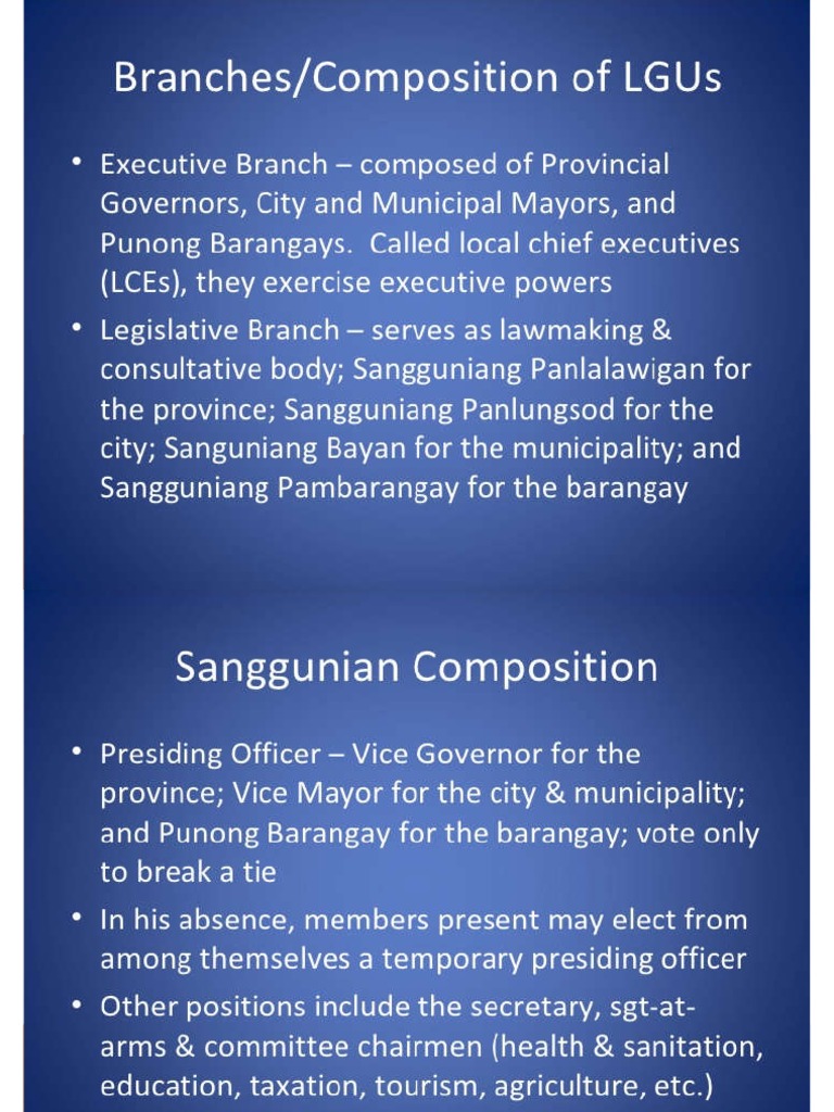 Composition of Local Government Units | PDF