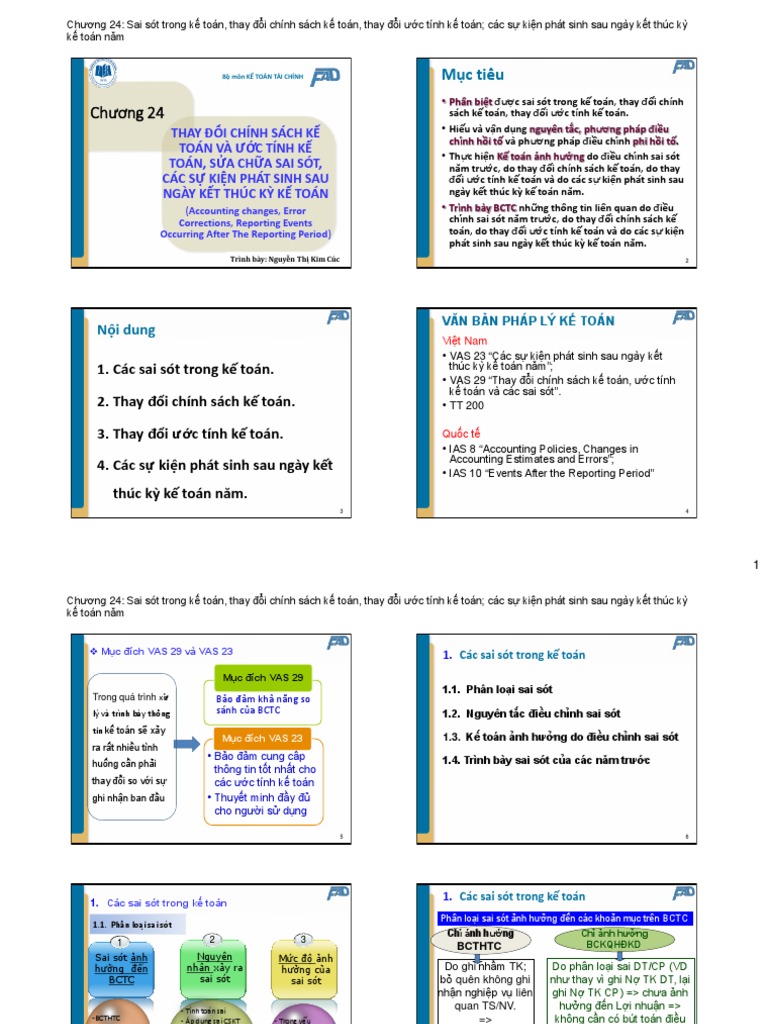 C24 Sai Sot, Thay Doi CSKT, UTKT Su Kien Ps Sau Ngay Ket Thuc Ky KT Nam | PDF