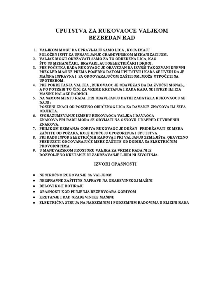 Uputstva Za Upotrebu | PDF