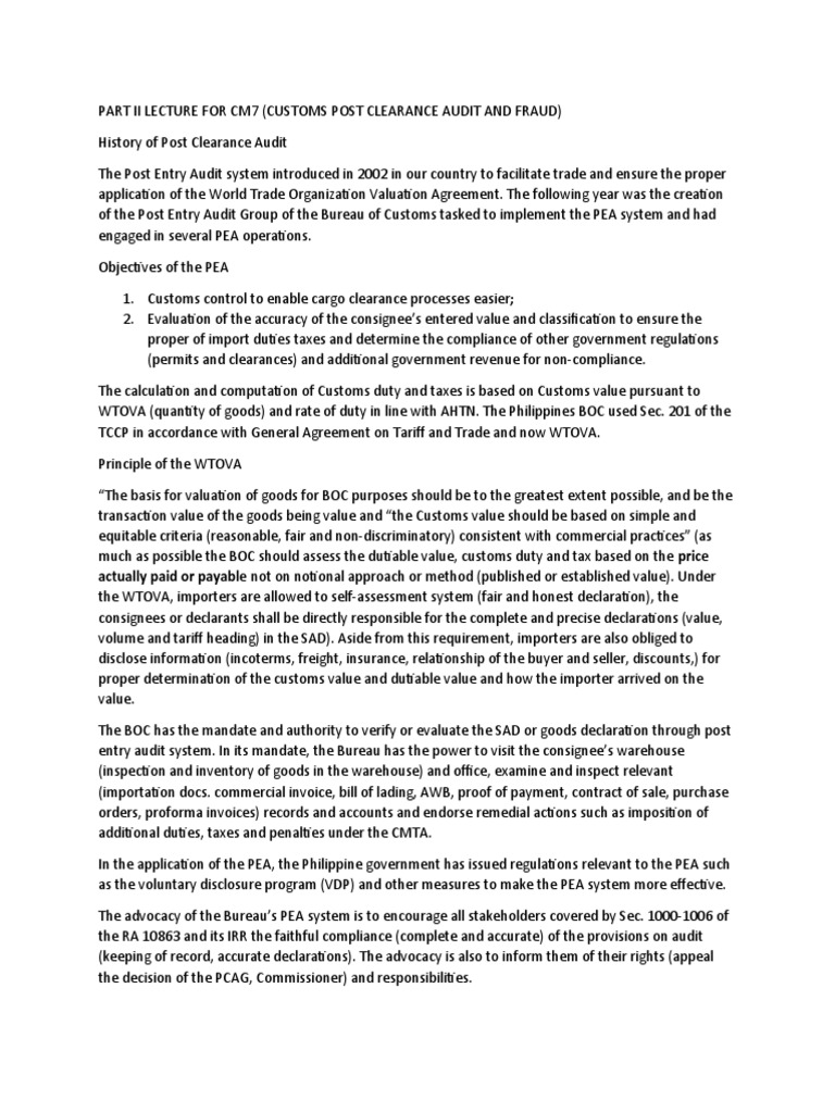 Part Ii Lecture For CM7 | PDF | Customs | Business