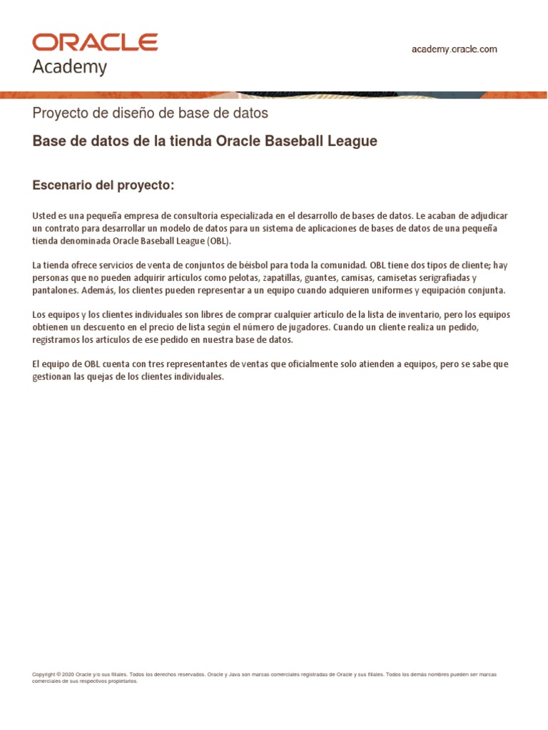 DFo 3 1 1 Project Esp | PDF | Oracle Corporation | Cliente