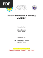 Detailed Lesson Plan For MAPEH 9 | PDF | First Aid | Learning