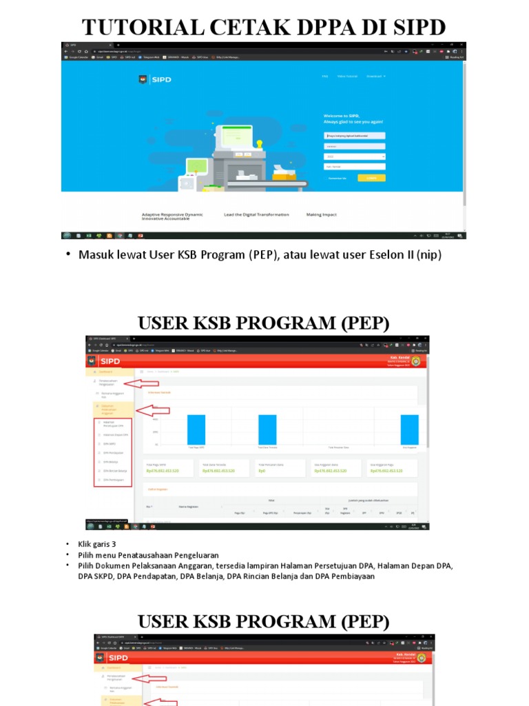 Tutorial Cetak Dppa Di Sipd | PDF