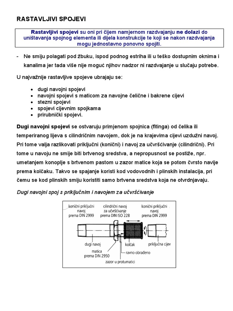 Rastavljivi Spojevi Vijcani | PDF