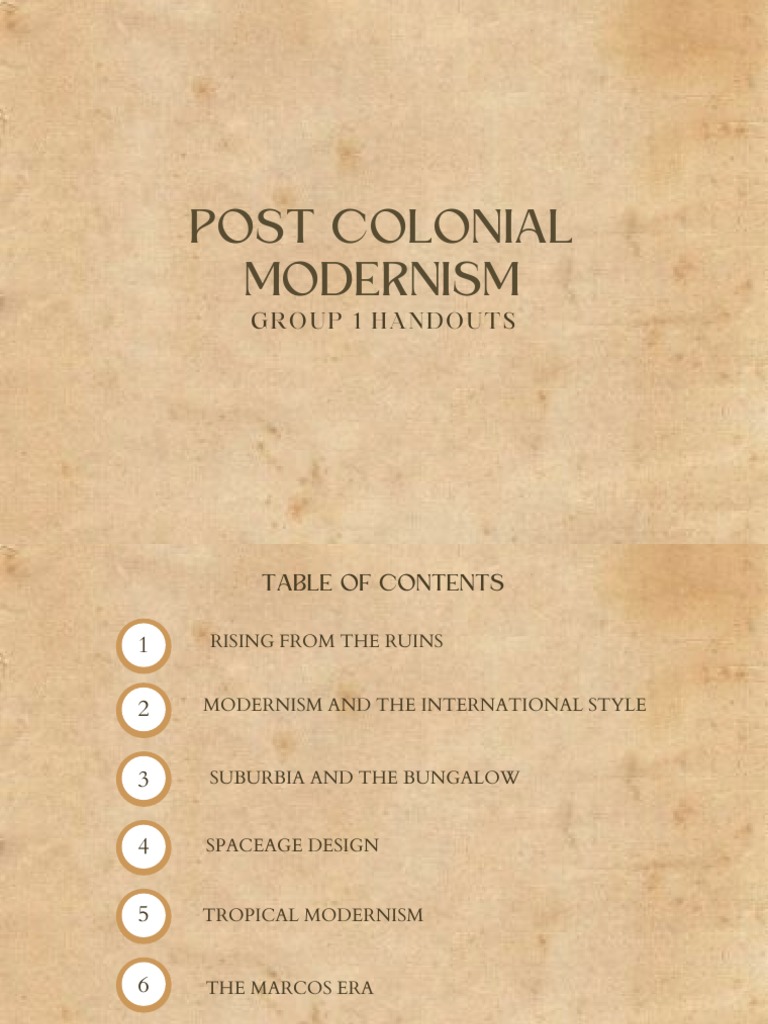 Post Colonial Modernism | PDF | Philippines | Manila