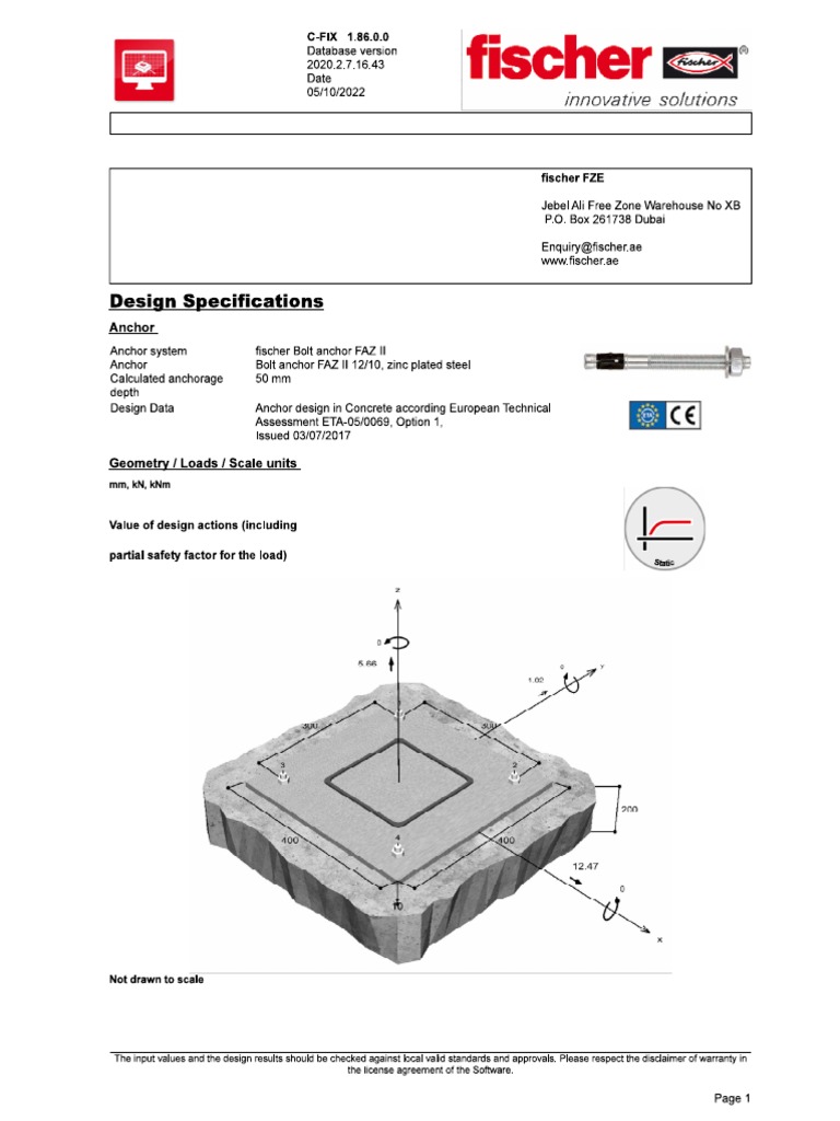 Bolt Calculation Fischer | PDF