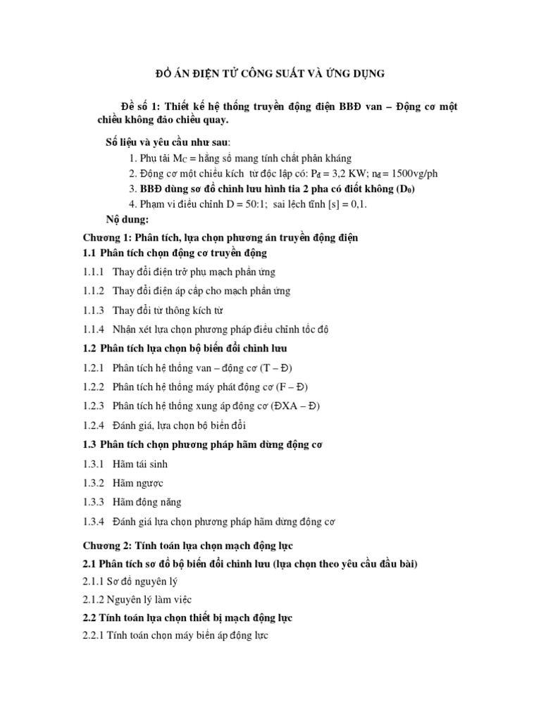 De Do An 1 DTCS | PDF