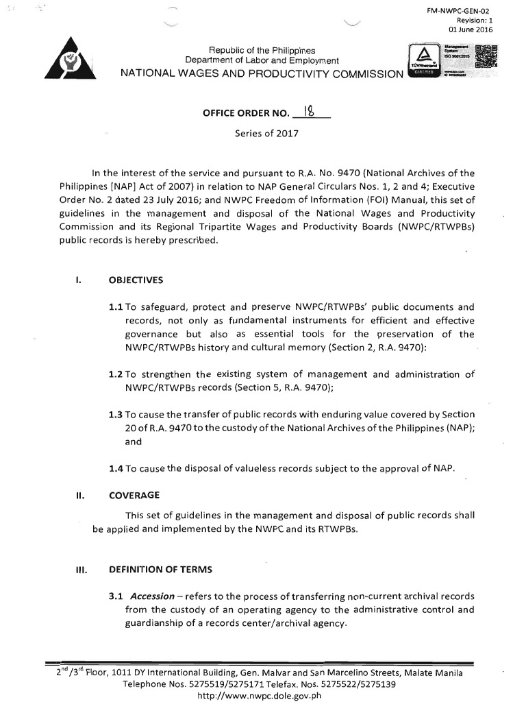 NWPC RTWPB Disposal Guidelines | PDF