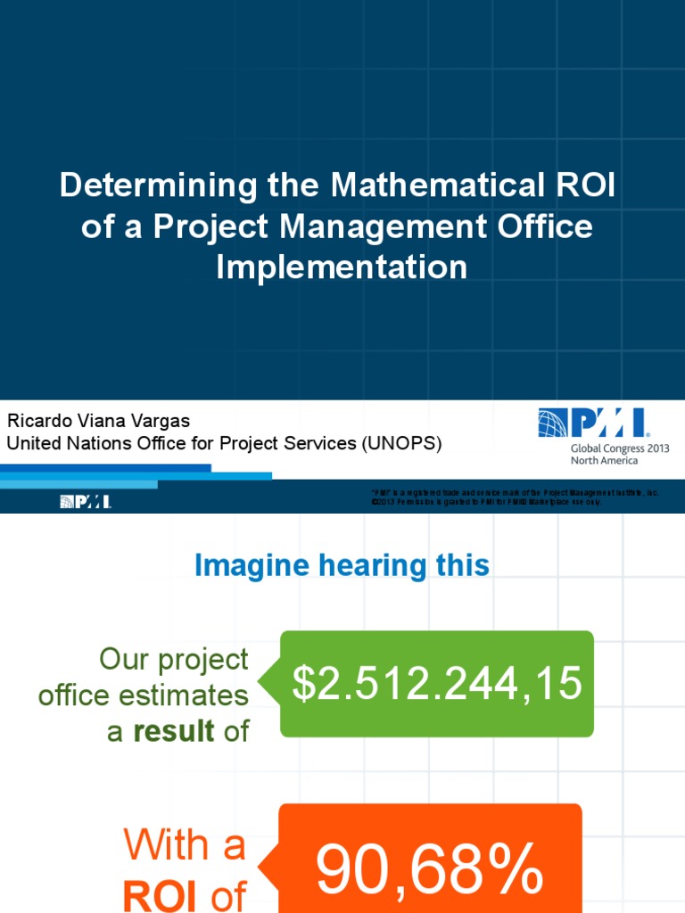 Ricardo Vargas Roi Pmo Slides en | PDF | Return On Investment | Project ...
