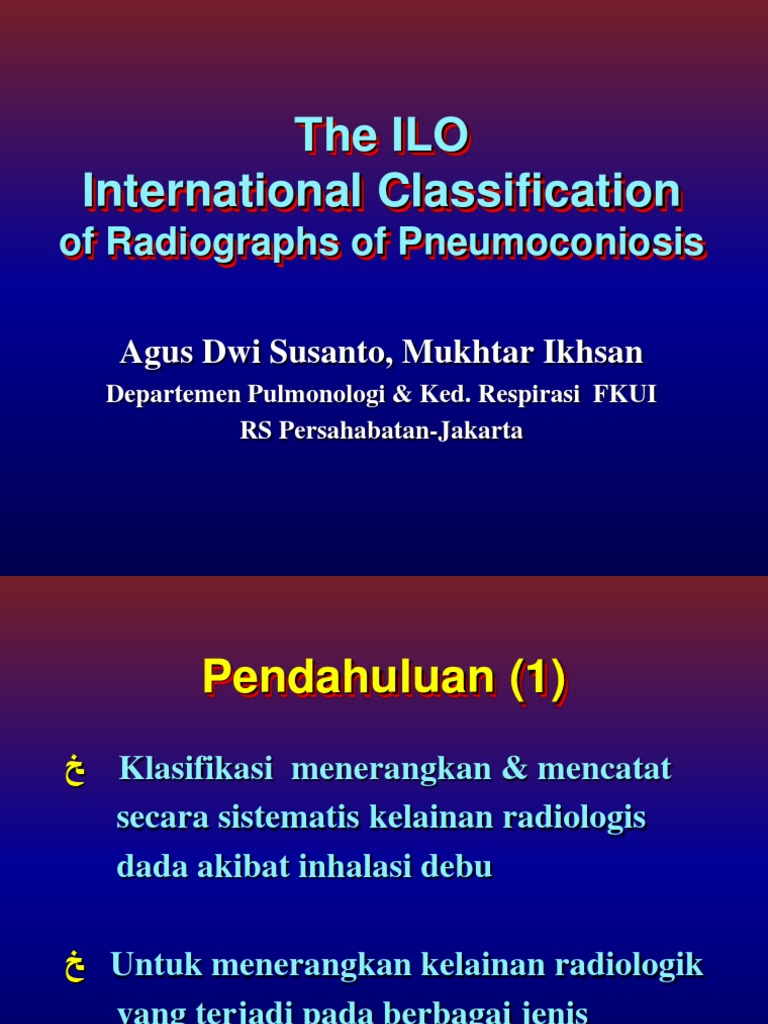 1.2. ILO Classification For Pneumoconiosis | PDF
