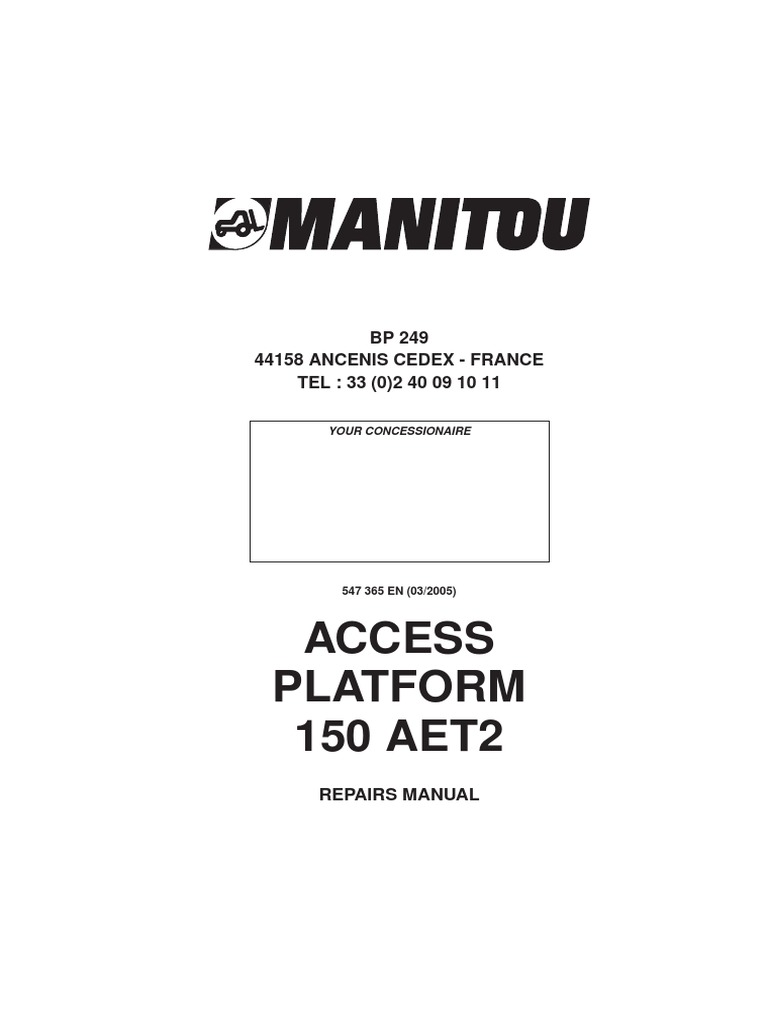 Manitou | PDF | Brake | Pump