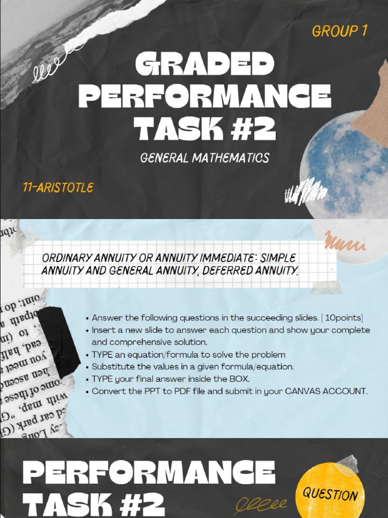 Q2 Performance Task 2 - Annuities - Group 1 Aristotle | PDF | Present Value | Interest