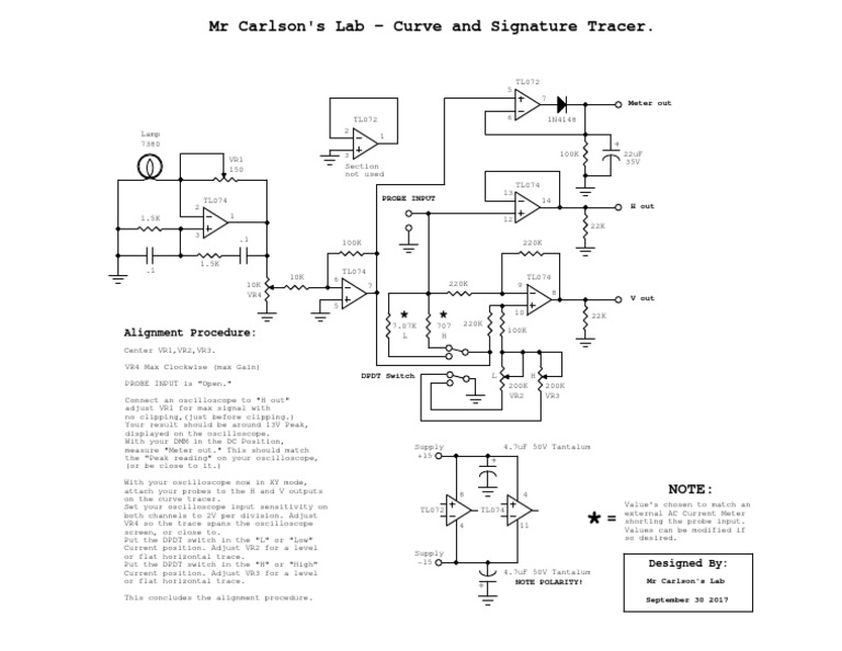 Curve and Signature Tracer Schematic | PDF | Telecommunications ...
