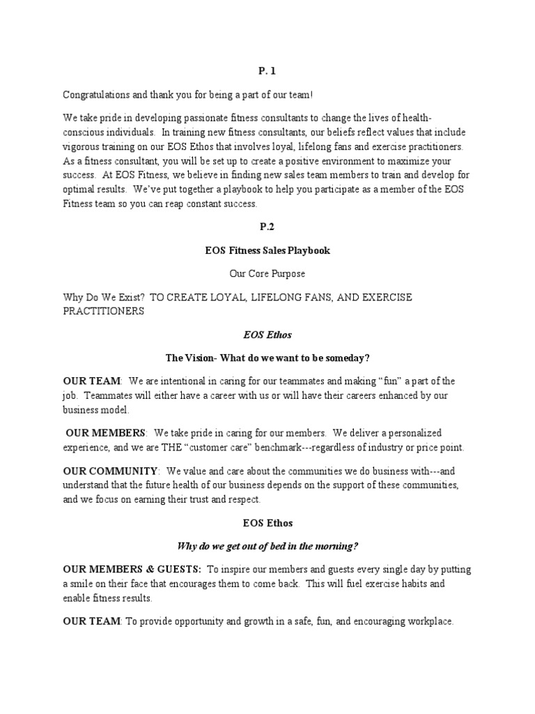 Eos Fitness Manual | PDF | Strength Training | Physical Fitness