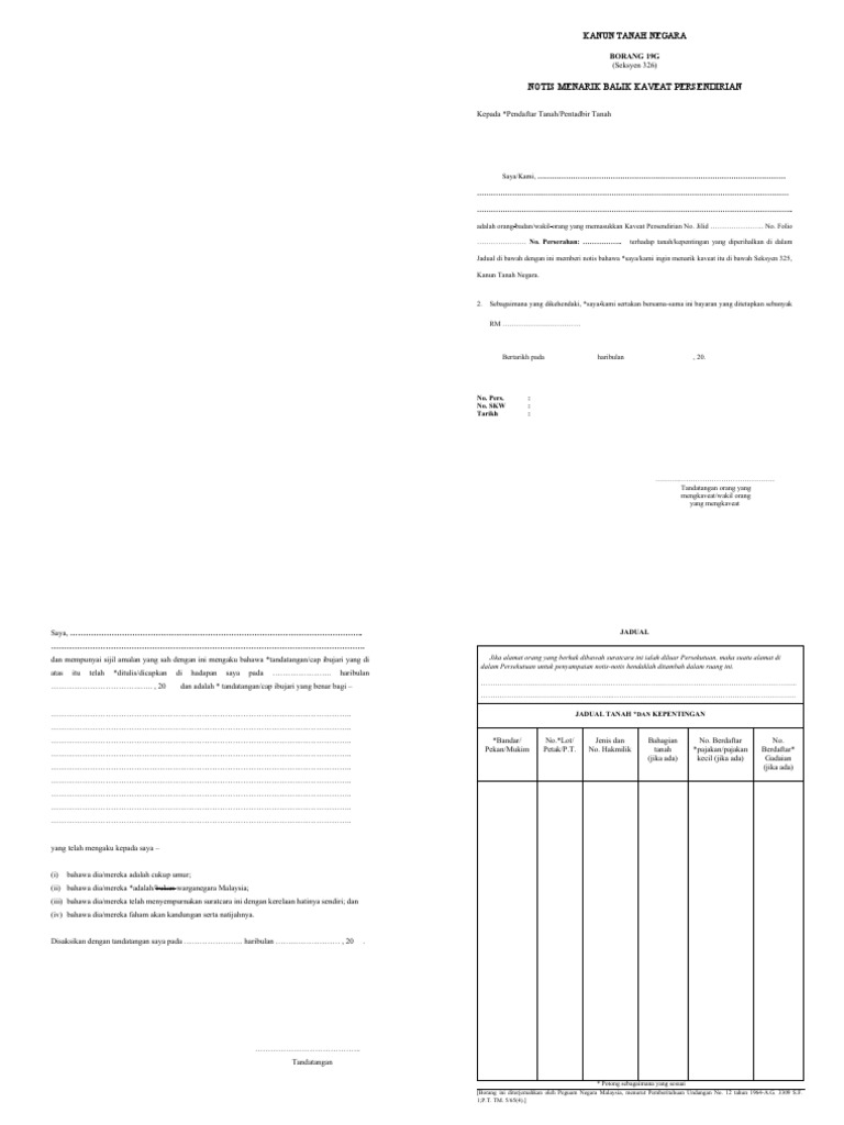 19G - Withdraw Caveat (CLEAN COPY) | PDF