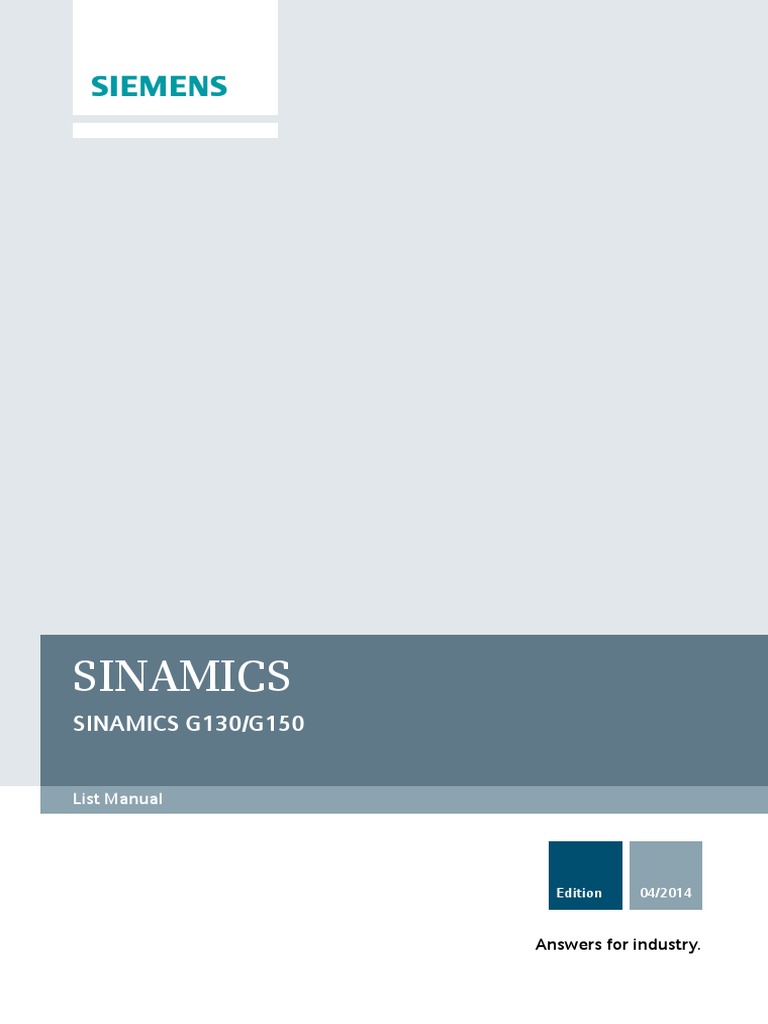 Sinamics g150 | PDF