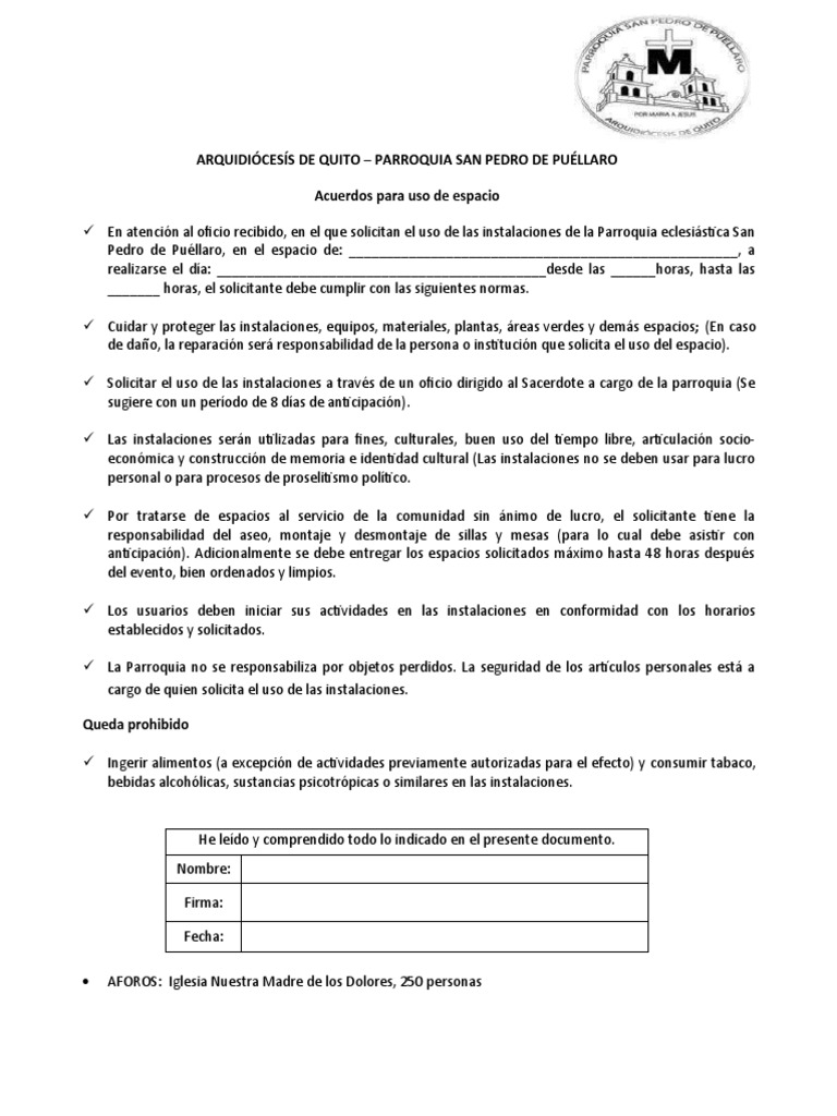 Acuerdos para Uso de Espacio Iglesia-3 | PDF | Ciencias sociales ... Acuerdos para Uso de Espacio Iglesia-3 | PDF | Ciencias sociales ...