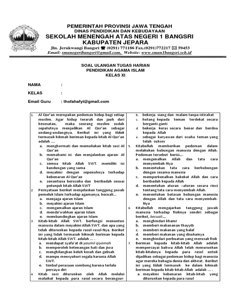 Soal Liveworksheet 11 | PDF