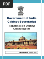 Cabinet Secretariat - Handbook On Cabinet Notes | PDF | Government Of ...