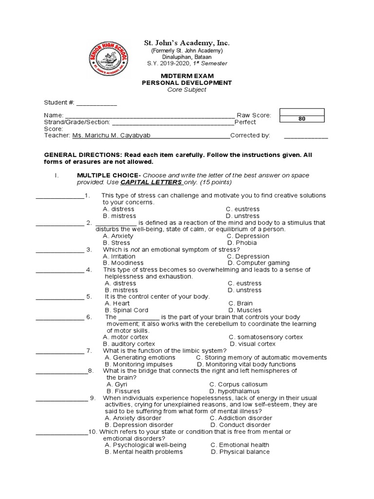 Per. Dev. MIDTERM | PDF