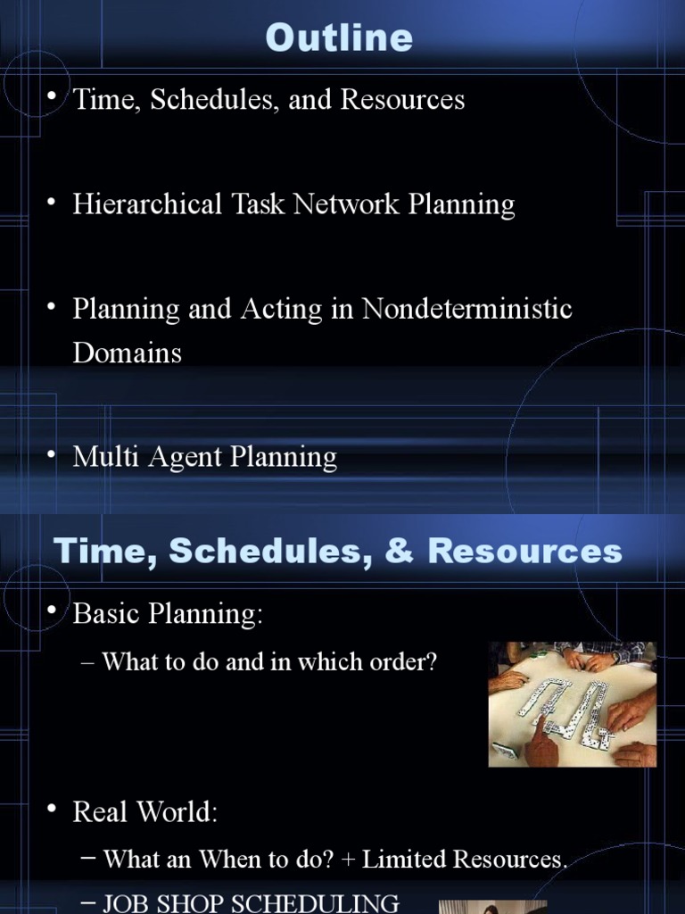 Time, Schedules, and Resources - Hierarchical Task Network Planning - Planning and Acting in ...
