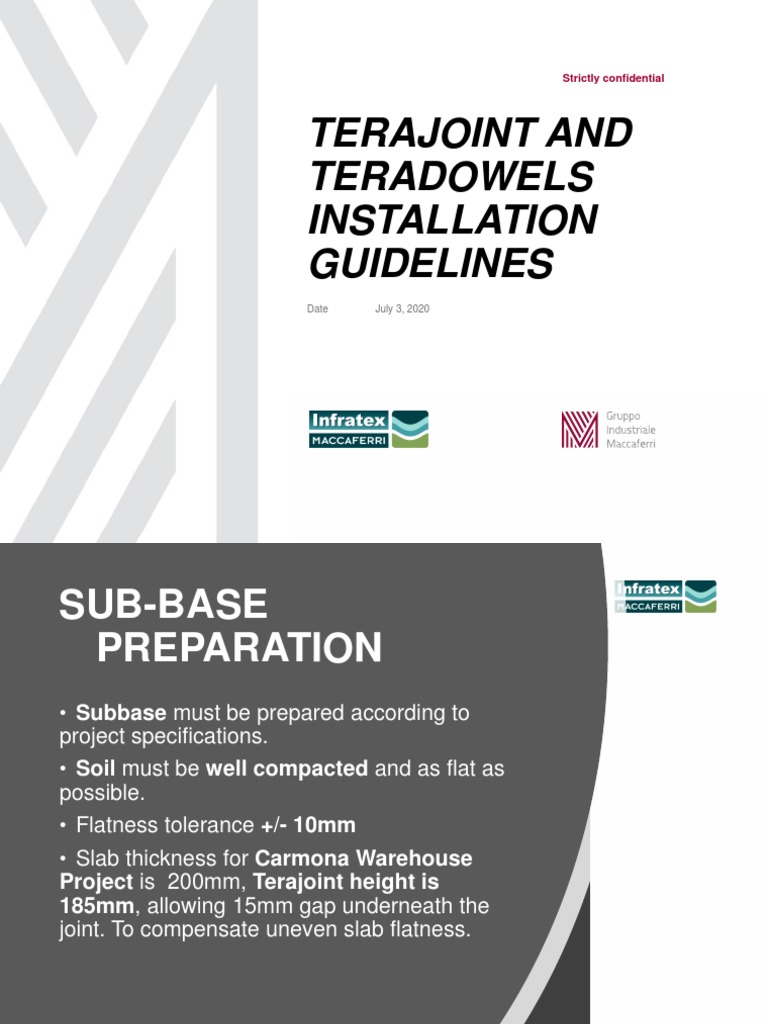 Terajoint Installation Guidelines | PDF | Concrete | Screw