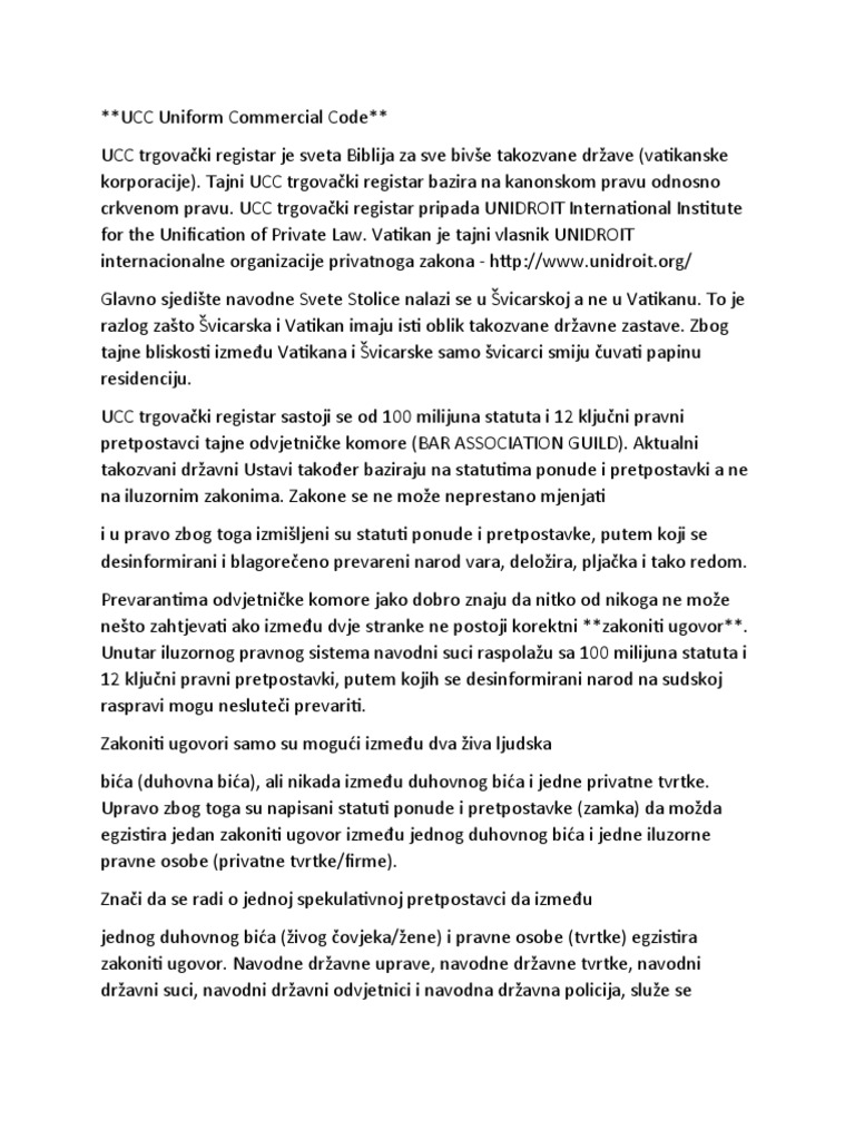 UCC Uniform Commercial Code | PDF