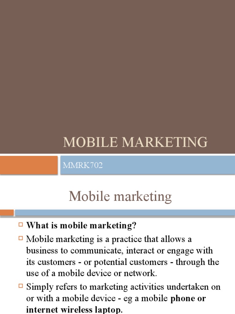Mobile Marketing in the Digital Age: A Comprehensive Overview of the ...