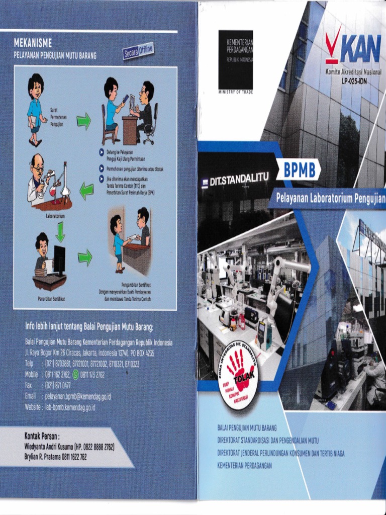 Pelayanan Laboratorium Pengujian Balai Pengujian Mutu Barang (BPMP) | PDF