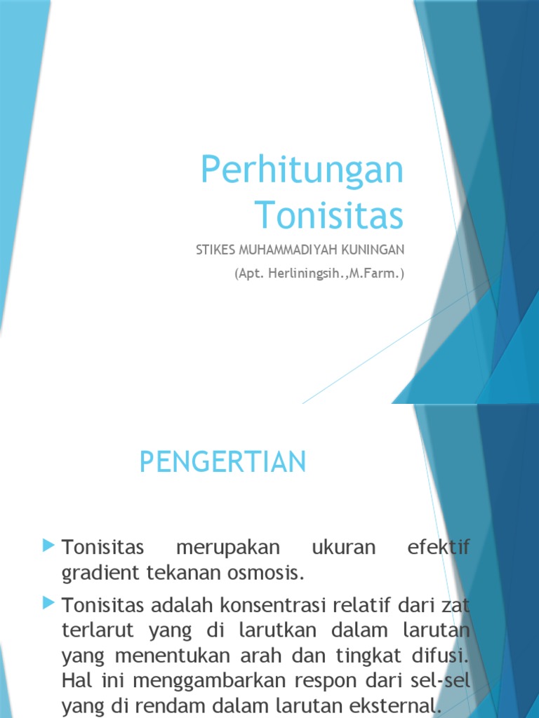 Perhitungan Tonisitas Larutan NaCl | PDF | Kesehatan Holistik | Sains ...