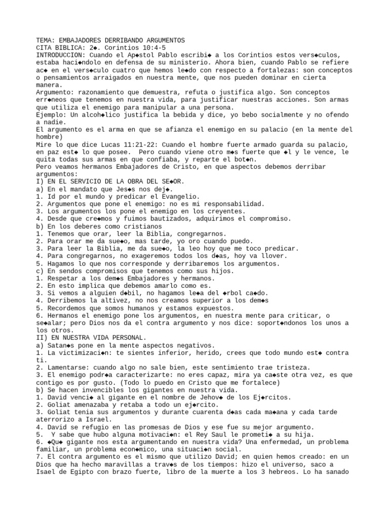 Derribando Argumentos en Cristo | PDF | David | Cristo (título)