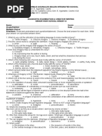 Creative Writing Exam With Answer Key | PDF | Poetry