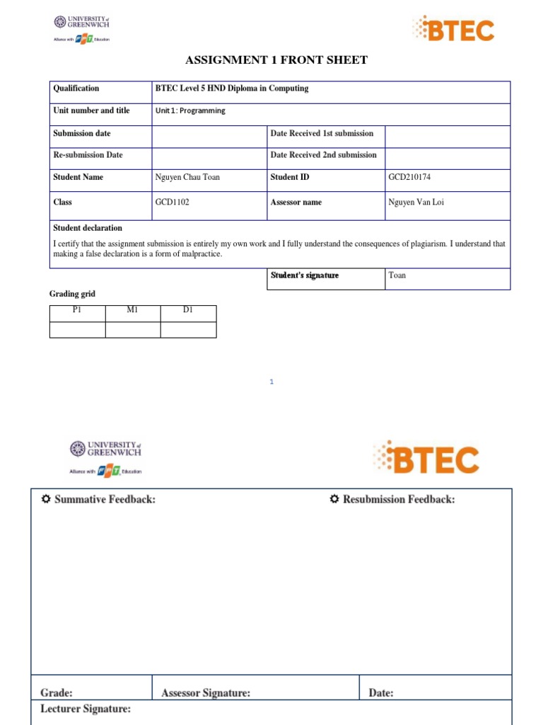Assignment 1 - 1618 - Report | PDF | Algorithms | Computer Programming