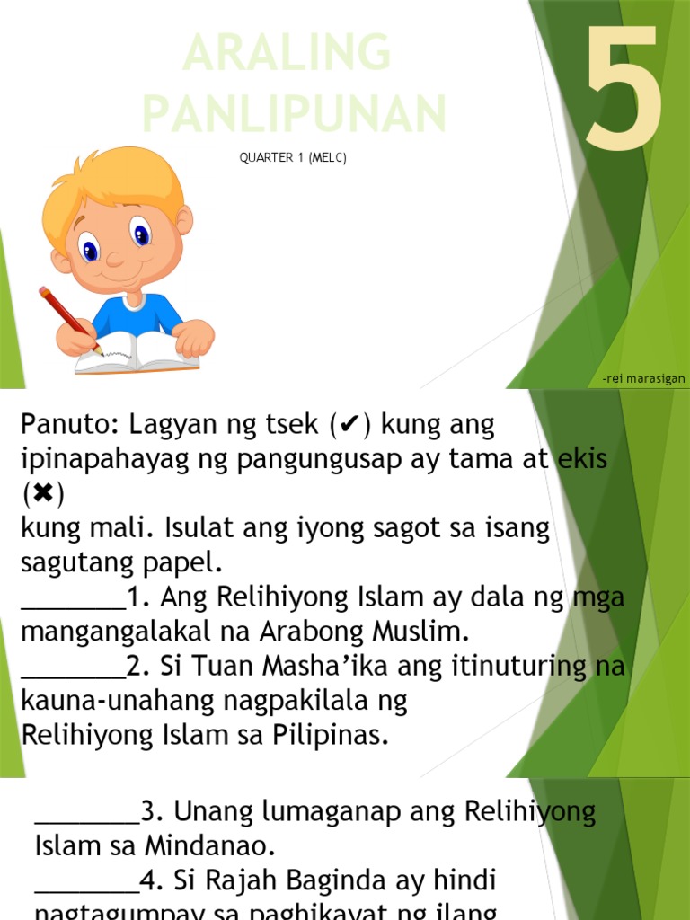 Ap 5 Quiz Q1 Melc | PDF