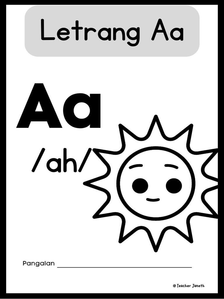 Letrang Aa Kindergarten Worksheets | PDF