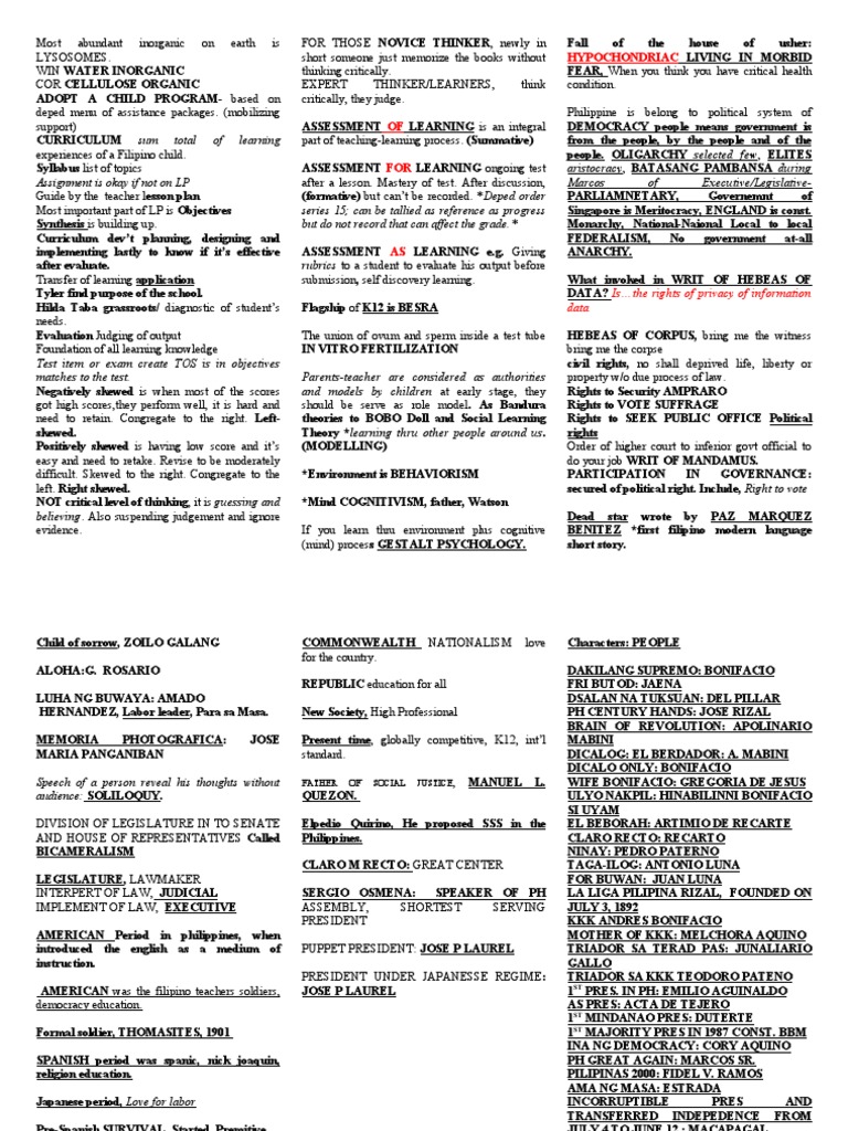 GenEd 101 Reviewer | PDF