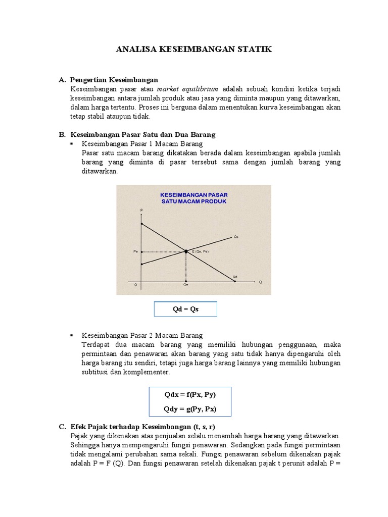 Analisa Keseimbangan Statik | PDF