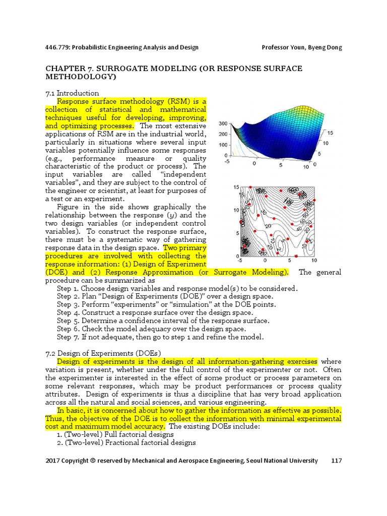 Surrogate Modeling Or Response Surface Pdf