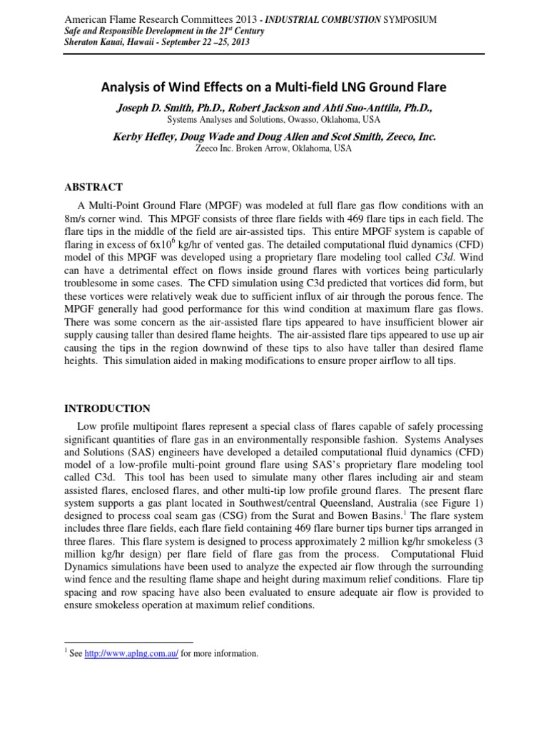LNG Ground Flare CFD | Download Free PDF | Combustion | Chemical Kinetics
