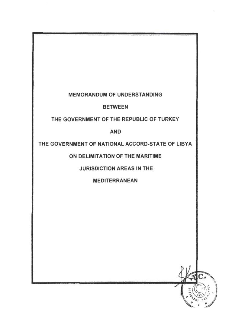 Turkey 11122019 (HC) MoU Libya-Delimitation-areas-Mediterranean | PDF ...