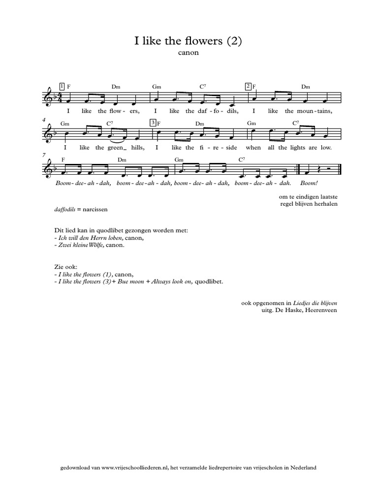 I Like The Flowers (2) - Canon | PDF