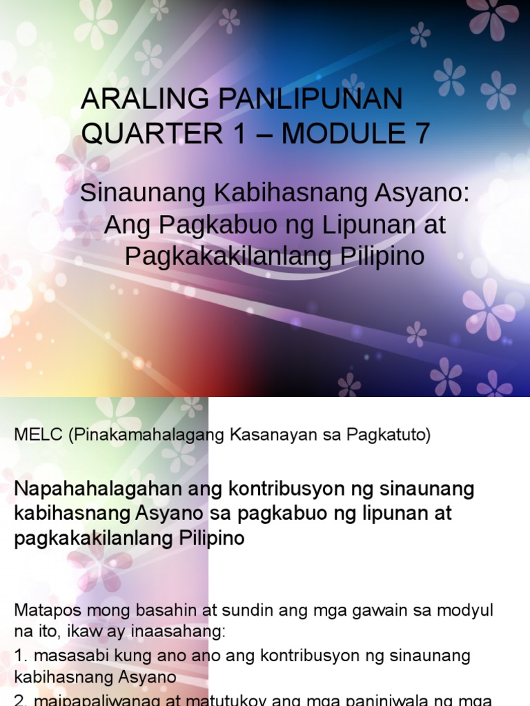 Grade 5 - Aral Pan-Week 7 | PDF