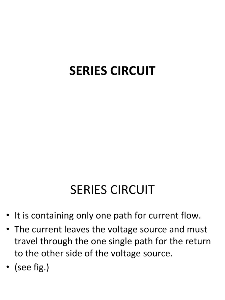 Series Circuit Pdf Series And Parallel Circuits Electrical Resistance And Conductance