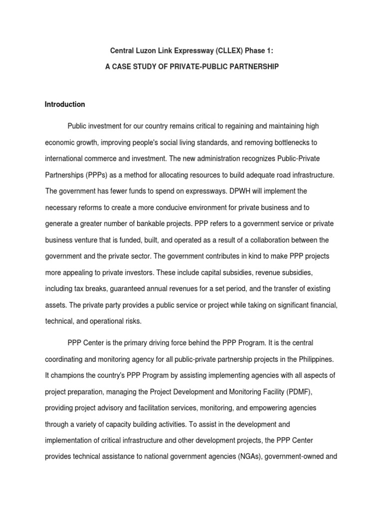 Central Luzon Link Expressway CLLEX Phase 1 | PDF | Public–Private ...