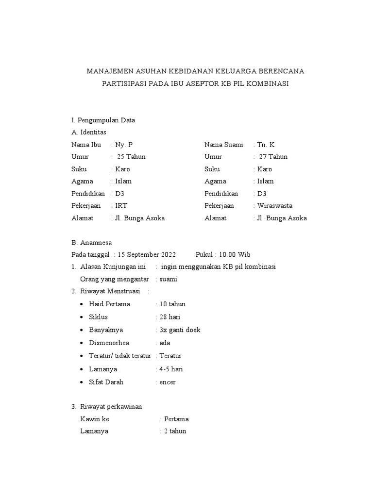 Askeb KB Pil | PDF | Pengembangan Diri | Kesehatan Holistik